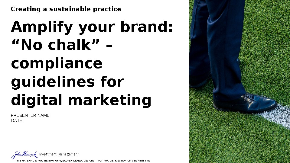 Amplify your brand: "no chalk"—compliance guidelines for digital ...